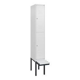 C+P Doppelstock-Spind Classic PLUS, Bank, 1 Abteil, 2120x300x815mm, 9016/9016 Verschluss Zylinderschloss Sitzbanktyp auskragend Material Sitzfl&auml;che Ku (0803407-10|S10029)