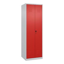 C+P Schwarz-Wei&szlig;-Spind Classic PLUS, 2 Abteile, 1850x600x500mm, 7035/3020 Verschluss Sicherheits-Drehriegel ; C + P M&ouml;belsysteme (080002-20|S10019)