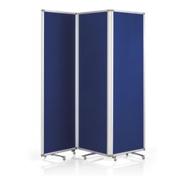 Magnetoplan Präsentationswand mobil, faltbar, royalblau, Filz blau, 1810 x 1800 x 370 mm ; HOLTZ (1105303)