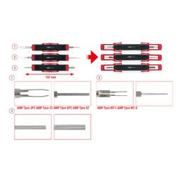 KS Tools Universal Kabel-Entriegelungswerkzeug-Satz, 3-tlg. (154.0015)