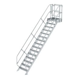 Munk Treppen-Modul Aluminium geriffelt 15 Stufen (632315)