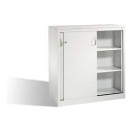 C+P Akten-Sideboard Acurado mit Schiebet&uuml;ren, 3 Ordnerh&ouml;hen, H1200xB1200xT500mm Front Lichtgrau Korpus Lichtgrau ; C + P M&ouml;belsysteme (2057-1200|S10049)