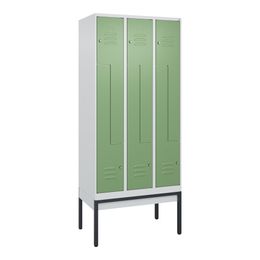 C+P Z-Spind Classic PLUS, Gestell, 6 F&auml;cher, 2120x900x500mm, 7035/6011 Verschluss Zylinderschloss ; C + P M&ouml;belsysteme (0800337-306|S10021)