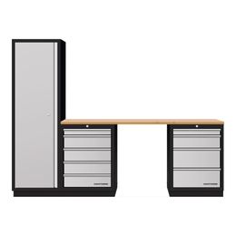 Kraftwerk Mobilio 3er Kombi, Hochschrank, Buche Multiplex (3964K-H504)
