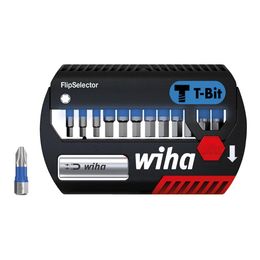 wiha Bit Set FlipSelector 13-tlg. I T-Bit 25 mm, Sechskant 1/4" C6,3 I magnetischer Bithalter I Impact- & Schlagschrauber geeignet (41825))