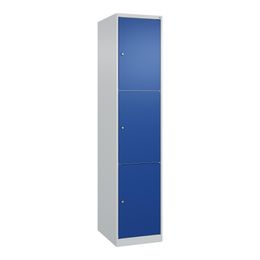 C+P Schlie&szlig;fachschrank Classic PLUS, 1 Abteil, 1850x400x500mm, 7035/5010 Innenh&ouml;he Gefach oben (oberes 599 mm Front RAL 5010 Enzianblau ; C + P M&ouml;bels (080000-123|S10003)