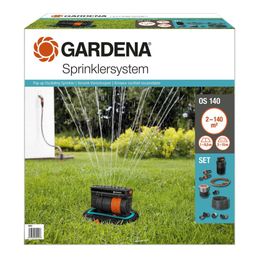 Gardena Sprinklersystem Komplett-Set mit Versenk-Viereckregner OS 140 (08221-20)