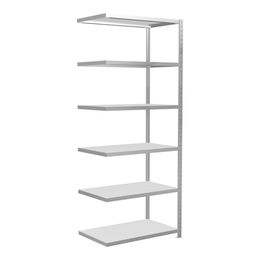 Schulte Anbauregal Steckregal MULTIplus330 2500 x 1000 x 600 mm 6 Fachb&ouml;den Kreuzstrebe RAL 7035 lichtgrau ; SCHULTE LAGERTECHNIK (33866)