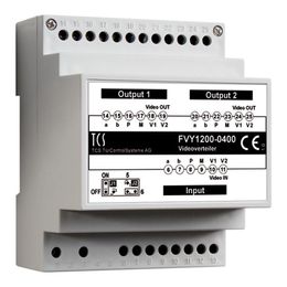 TCS TÜR CONTROL TCS Tür Control Videosignalverteiler 2fachVT02-SG FVY1200-0400)