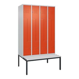 C+P Z-Spind Classic PLUS, Bank, 8 F&auml;cher, 2120x1200x815mm, 7035/2004 Verschluss Zylinderschloss Sitzbanktyp untergebaut Material Sitzfl&auml;che Kunststoff (0800537-408|S10063)