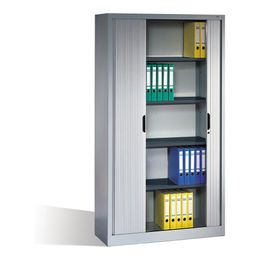 C+P Aktenschrank Omnispace mit Rollladen, 5 Ordnerhöhen, H1980xB1000xT420mm Front Lichtgrau Korpus Lichtgrau ; C + P Möbelsysteme (3202-00|S00003)