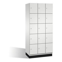 C+P Fächerschrank Cambio auf Sockel, 15 Fächer, H1950xB900xT525mm Front Lichtgrau Korpus Lichtgrau ; C + P Möbelsysteme (45104-30|S10010)