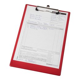 EICHNER Klemmbrett A4, rot, Format 232x338 mm + Blockklammer und Öse (9015-00469)