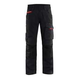 BLAKLÄDER BLAKLÄDER Service Bundhose Damen Service Plus, schwarz / rot, Konfektionsgröße DE: 38 (719513309956C38)