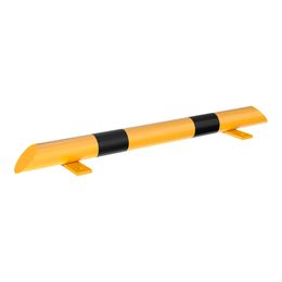 Schake Rammschutz, Balken Stahlrundrohr &Oslash; 76mm + abgeschr&auml;gten Enden, + schwarzen Streifen, Breite 1000mm, H&ouml;he 86 mm (477_42BG)