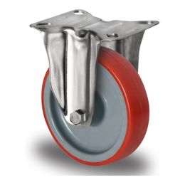 CASCOO Bockrolle ø 100 mm Serie N2U6 Rollenlager Edelstahl (FIP22S0100N2U6Q0N)