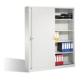 C+P Aktenschrank Acurado mit Schiebet&uuml;ren, 2 x 5 Ordnerh&ouml;hen, H1950xB1600xT400mm Front Lichtgrau Korpus Lichtgrau ; C + P M&ouml;belsysteme (2140-00|S10109)
