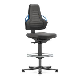 bimos Nexxit mit Fußring Supertec-Polster Grifffarbe blau Sitzhöhe 570-820 mm (9031S-SP01-3277)