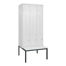 C+P Z-Spind Classic PLUS, Bank, 6 F&auml;cher, 2120x900x815mm, 9016/9016 Verschluss Zylinderschloss Sitzbanktyp untergebaut Material Sitzfl&auml;che Kunststoff (0800537-306|S10059)
