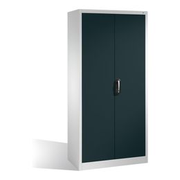 C+P Aktenschrank Acurado mit Drehtüren, innen 30 Gefache, H1950xB930xT400mm Front Schwarzgrau Korpus Lichtgrau ; C + P Möbelsysteme (9260-400|S10072)