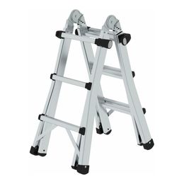 MUNK Aluminium-Teleskopleiter 4-teilig 4 x 3 Sprossen (032013)