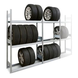Regalwerk BERT-R&auml;derregal Set 1 1 x Grundf. + 1 x Anbauf. verzi. HxBxT 2500x1285x400 mm (B3-69212-40-S1)