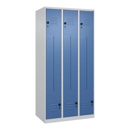 C+P Z-Spind Classic PLUS, 6 F&auml;cher, 1850x900x500mm, 7035/5023 Verschluss Sicherheits-Drehriegel ; C + P M&ouml;belsysteme (080003-306|S10002)