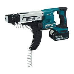 Makita DFR550RTJ Akku-Magazinschrauber bürstenloser Motor 18 V 2x 5 0 Ah Akku + Ladegerät im MAKPAC Gr .3 mit Magazinaufsatz und Gürtelclip für Schnellbauschrauben bis zu 55 mm Länge)