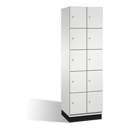 C+P Fächerschrank Cambio auf Sockel, 10 Fächer, H1950xB600xT525mm Front Lichtgrau Korpus Lichtgrau ; C + P Möbelsysteme (45104-20|S10010)