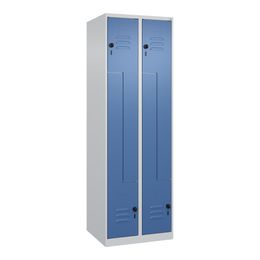 C+P Z-Spind Classic PLUS, 4 F&auml;cher, 1850x600x500mm, 7035/5023 Verschluss Sicherheits-Drehriegel ; C + P M&ouml;belsysteme (080003-204|S10010)