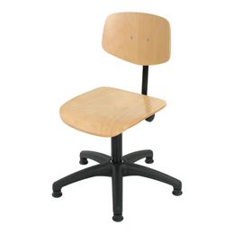 STIER Arbeitsstuhl mit Gleitern Sitzhöhe 420-610 mm Buche natur (904698)