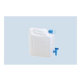 Hünersdorff Hünersdorff Wasserkanister ECO 12 L mit Hahn, HD-PE natur, fest montierter Ablasshahn (blau) (817500)