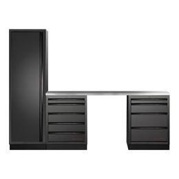 Kraftwerk Mobilio 3er Kombi, Hochschrank, Edelstahl (3964K-BLK-014-IX)