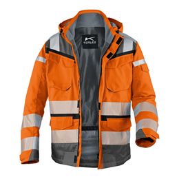 KÜBLER WORKWEAR Kübler PSA Reflectiq Jacke 1307 warnorange/anthrazit XS ; Kübler Workwear (13078332-3797-XS)