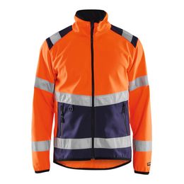 BLAKL&Auml;DER Blakl&auml;der Warnschutz-Softshell-Jacke, orange / marineblau, Unisex-Gr&ouml;&szlig;e: 2XL (487725165389XXL)