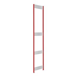Bito Fachbodenregal-St&uuml;tzrahmen-Set PA-Niet H1850xT824 mm, unmontiert feuerrot (C1200-0030)