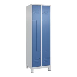 C+P Z-Spind, Classic PLUS, F&uuml;&szlig;e, 4 F&auml;cher, 1950x600x500mm, 7035/5023 Verschluss Zylinderschloss ; C + P M&ouml;belsysteme (080013-204|S10020)