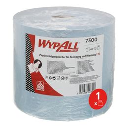 Wypall L20 Wischtücher Putztücher für Instandhaltungsarbeiten, Jumborolle x 500 Reinigungstücher, 2-lagig, blau (7300)