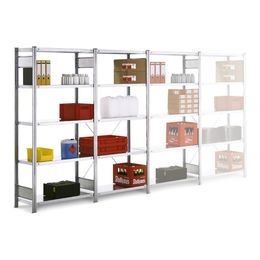Regalwerk BERT-Standardregal Set 4 1 x Grundf. + 4 x Anbauf. HxBxT 2000x1005x400 mm (B3-53510-40-S4)