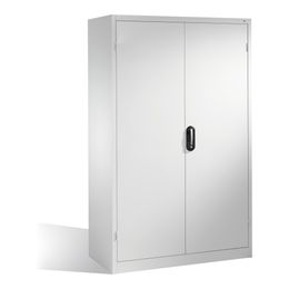 C+P Schwerlastschrank mit Dreht&uuml;ren, 4 B&ouml;den und 3 Sch&uuml;be, H1950xB1200xT600mm Front Lichtgrau Korpus Lichtgrau ; C + P M&ouml;belsysteme (8932-523|S10101)