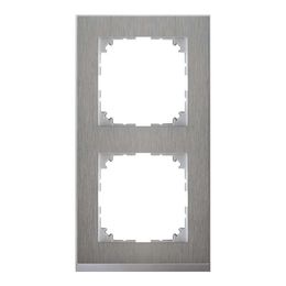 Merten Decor-Rahmen 2-fach Edelstahl/aluminium MEG4020-3646)
