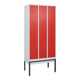 C+P Z-Spind Classic PLUS, Gestell, 6 F&auml;cher, 2120x900x500mm, 7035/3020 Verschluss Zylinderschloss ; C + P M&ouml;belsysteme (0800337-306|S10017)