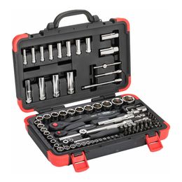 Vigor Steckschl&uuml;ssel-Satz V1706N ∙ Vierkant hohl 6,3 mm (1/4 Zoll), Vierkant hohl 12,5 mm (1/2 Zoll) ∙ Au&szlig;en-Sechskant Profil, Innen TX Profil, Kreuzs)