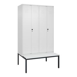 C+P PSA Doppel-Spind Classic PLUS, Bank, 4 Abteile, 2120x1200x815mm, 9016/9016 Verschluss Sicherheits-Drehriegel Sitzbanktyp untergebaut Material Sitz (0800527-40P|S10044)