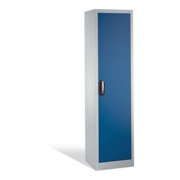 C+P Werkzeugschrank mit Dreht&uuml;r, innen 4 B&ouml;den, H1950xB500xT400mm Front Enzianblau Korpus Lichtgrau ; C + P M&ouml;belsysteme (8900-00|S10174)