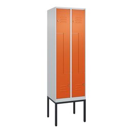C+P Z-Spind Classic PLUS, Gestell, 4 F&auml;cher, 2120x600x500mm, 7035/2004 Verschluss Zylinderschloss ; C + P M&ouml;belsysteme (0800337-204|S10031)