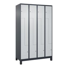 C+P Z-Spind, Classic PLUS, F&uuml;&szlig;e, 8 F&auml;cher, 1950x1200x500mm, 7016/7035 Verschluss Zylinderschloss ; C + P M&ouml;belsysteme (080013-408|S10028)