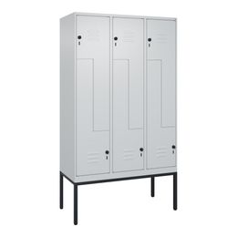 C+P Z-Spind Classic PLUS, Gestell, 6 F&auml;cher, 2120x1200x500mm, 7035/7035 Verschluss Sicherheits-Drehriegel ; C + P M&ouml;belsysteme (0800337-326|S10009)