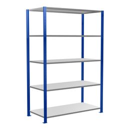 Schulte Grundregal Steckregal MULTIplus150 2000 x 1300 x 600 mm 5 Fachb&ouml;den Kreuzstrebe RAL 5010 enzianblau/verzinkt ; SCHULTE LAGERTECHNIK (12760-130-B)