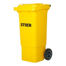 STIER 2-Rad-M&uuml;llgro&szlig;beh&auml;lter 80 l gelb BxTxH 445x520x939 mm (904677)
